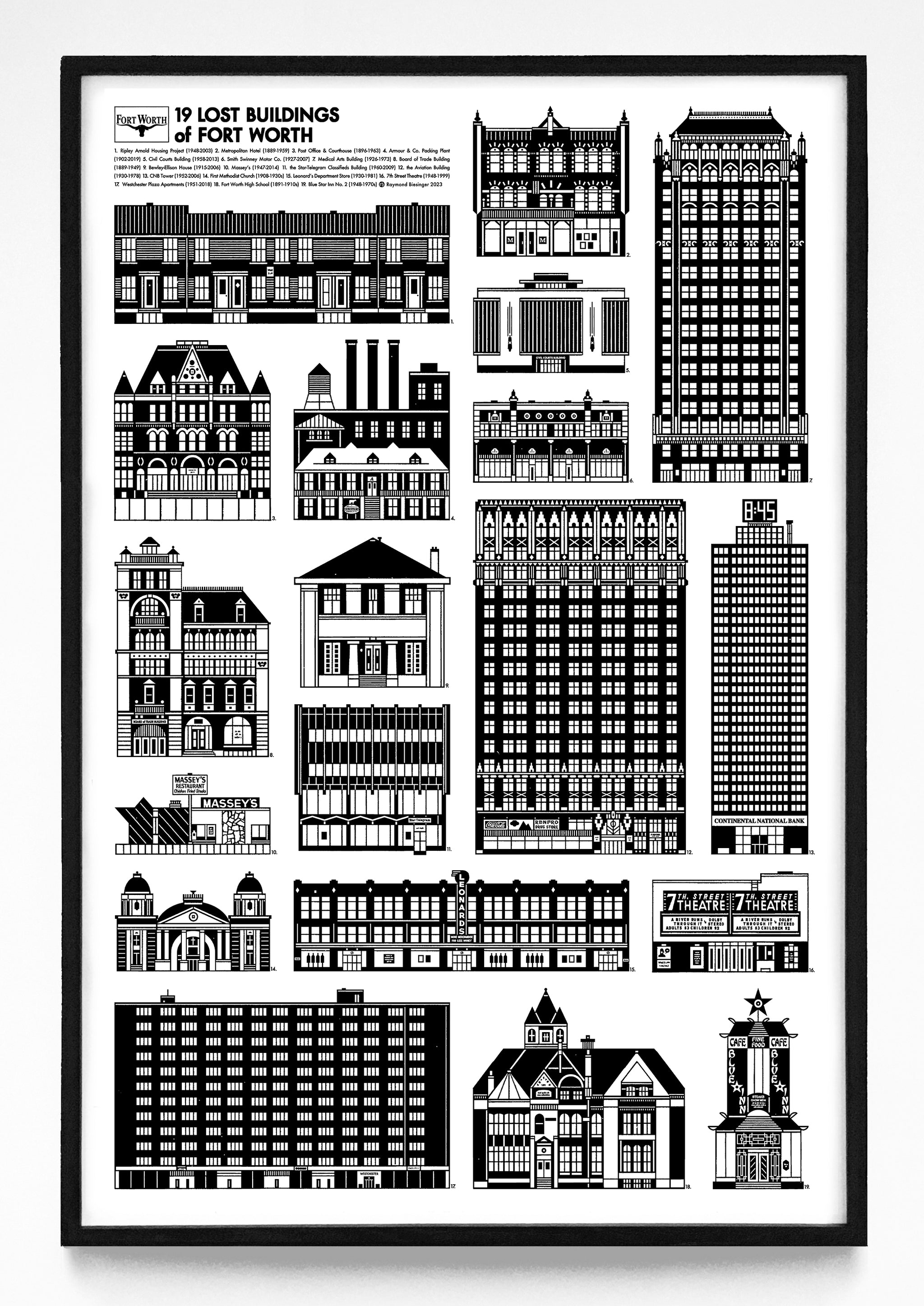 Lost Buildings print series – Raymond Biesinger Illustration