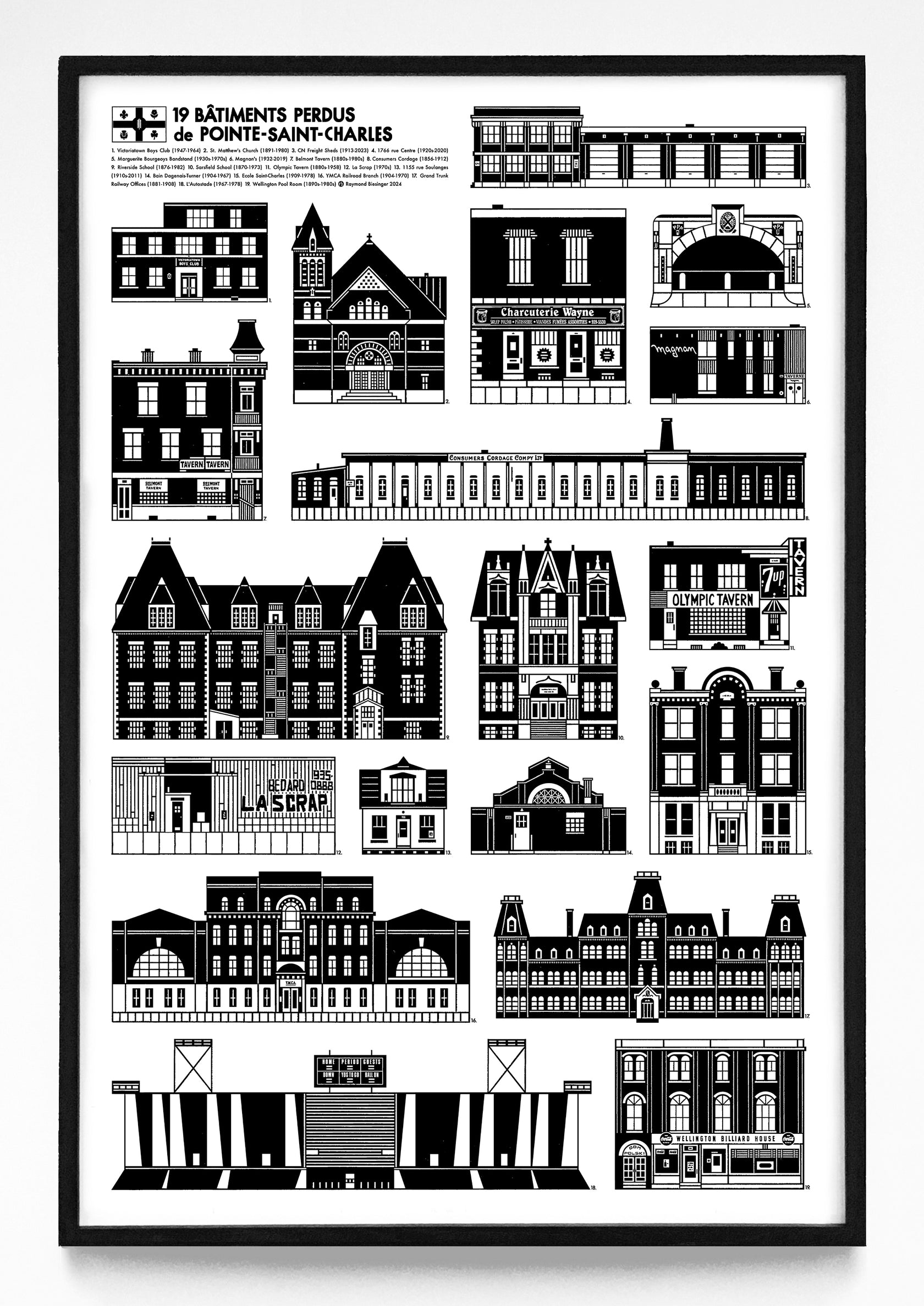Lost Buildings print series – Raymond Biesinger Illustration