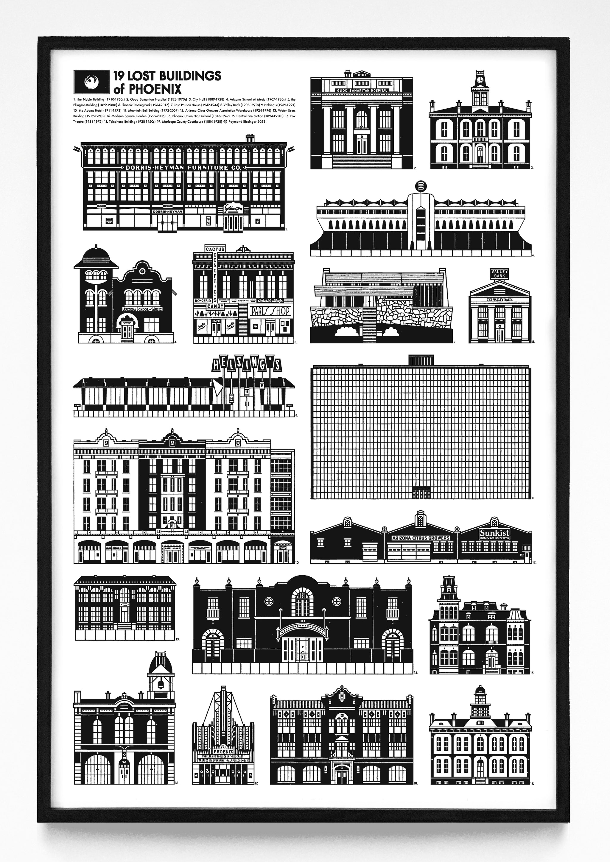Lost Buildings of Canada print series – Raymond Biesinger Illustration