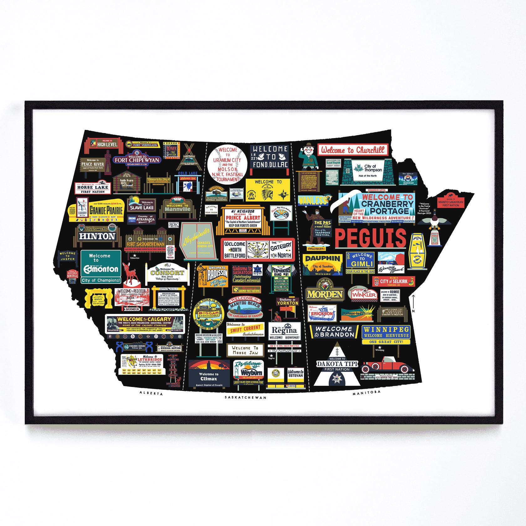 Welcome print series – Raymond Biesinger Illustration